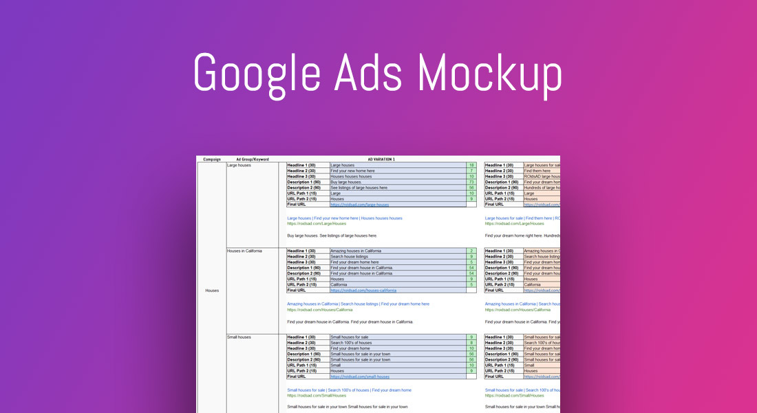 Google Ads Mockup Generator | Download - ROIdsAD